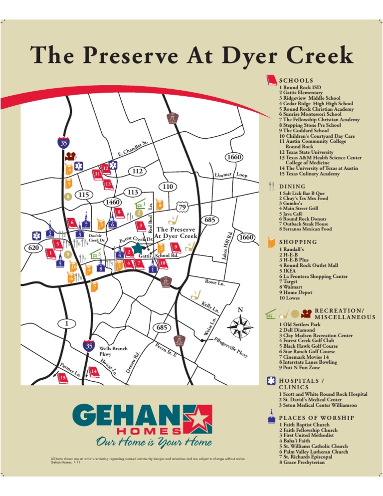 The Preserve at Dyer Creek Area Map | PDF