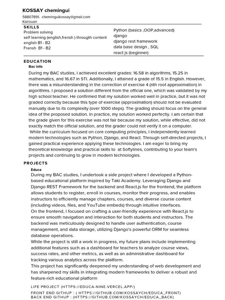 Black and White Simple Business School Graduate Corporate Resume | PDF | Web Development | Computing
