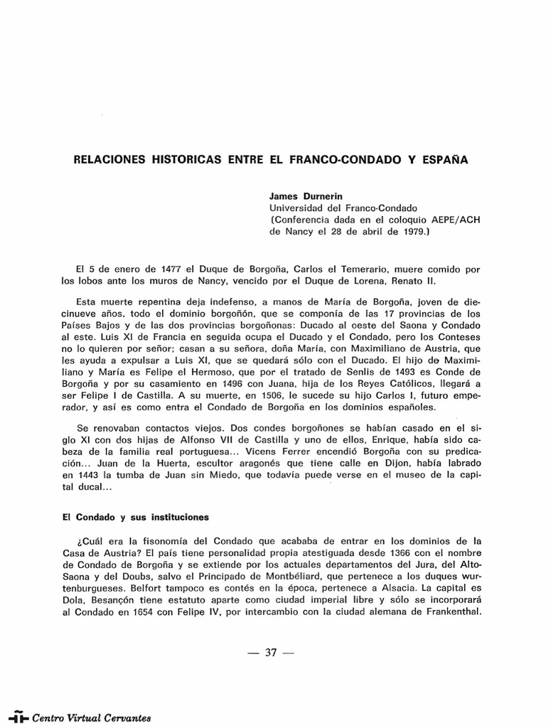 Felipe II y El Franco Condado | PDF