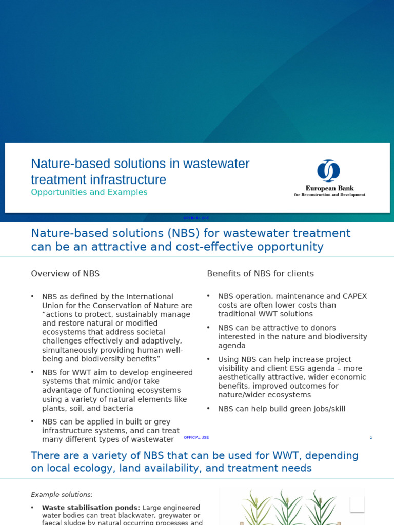 Nature-Based Solutions for Wastewater Treatment | PDF | Sewage ...