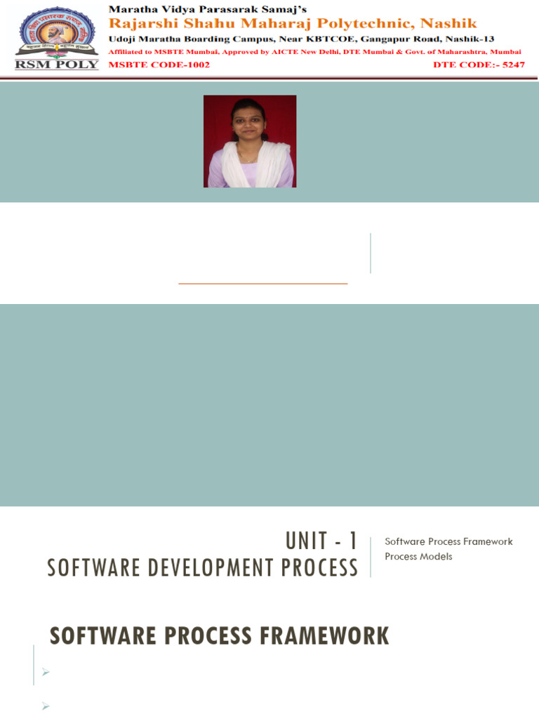 Unit-1-Software Process Framework Process-Models | PDF | Software Prototyping | Formal Methods