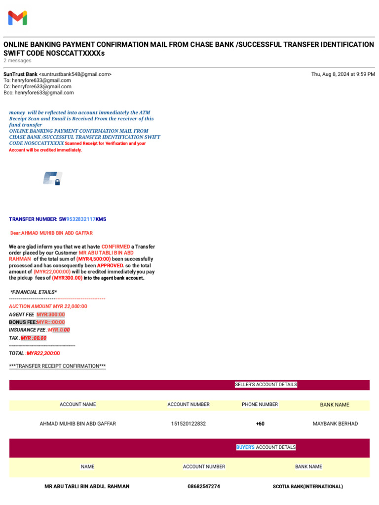 Gmail - ONCONFIRMATION MAIL FROM CHASE BANK - SUCCESSFUL TRANSFER ...