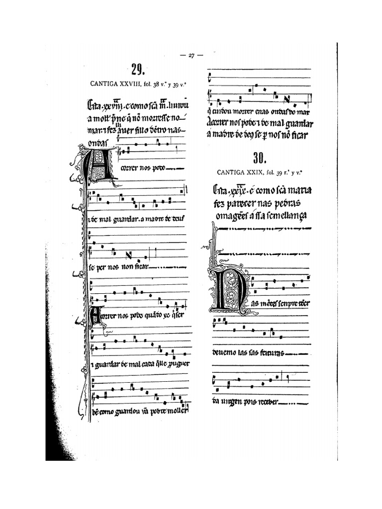 Partition Cantiga 29 | PDF