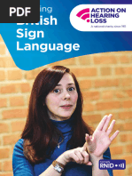 Basic BSL Signs | PDF | Hand | Sign Language