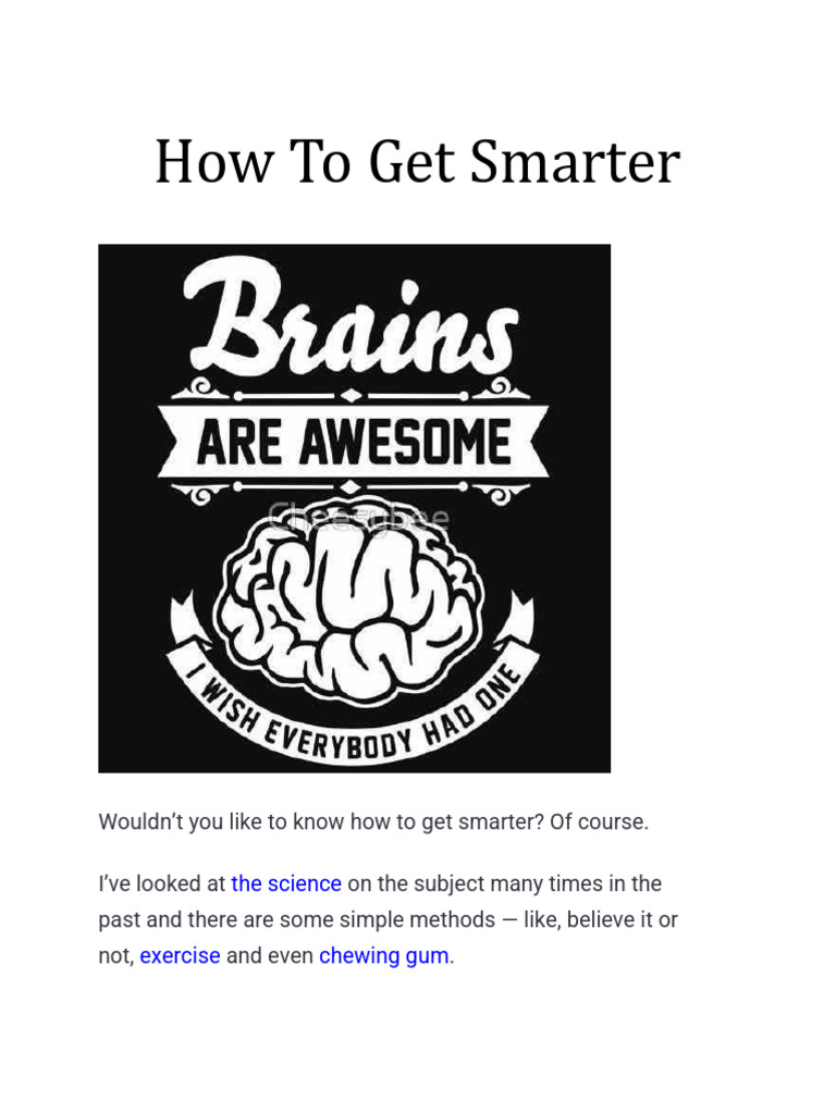 How To Get Smarter | PDF | Cognition