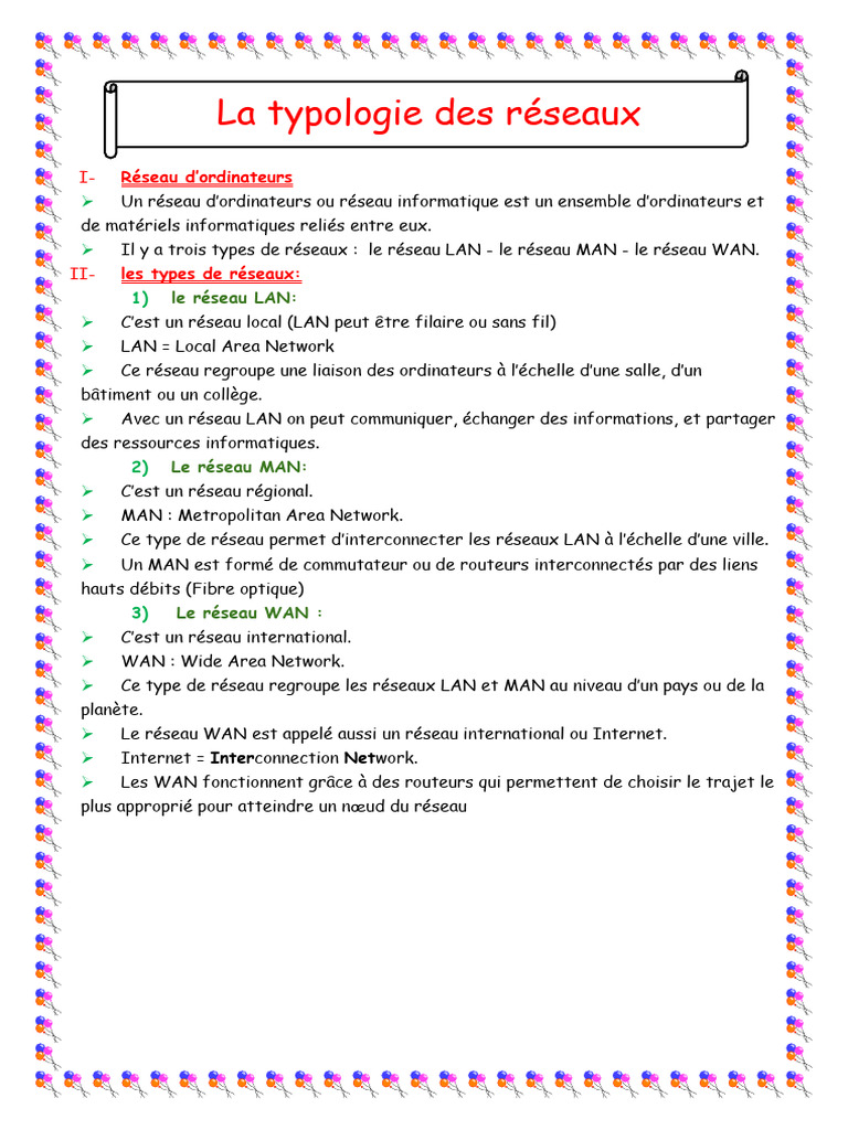 Typologie Réseaux | PDF