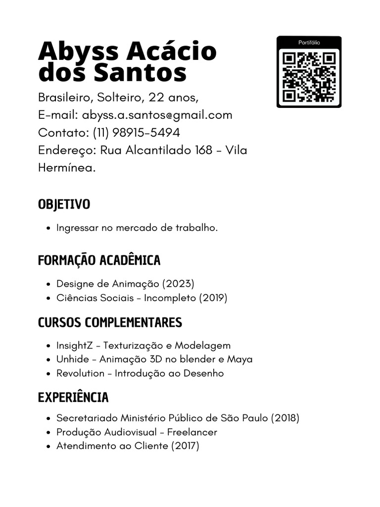Curriculo _Abyss Santos | PDF