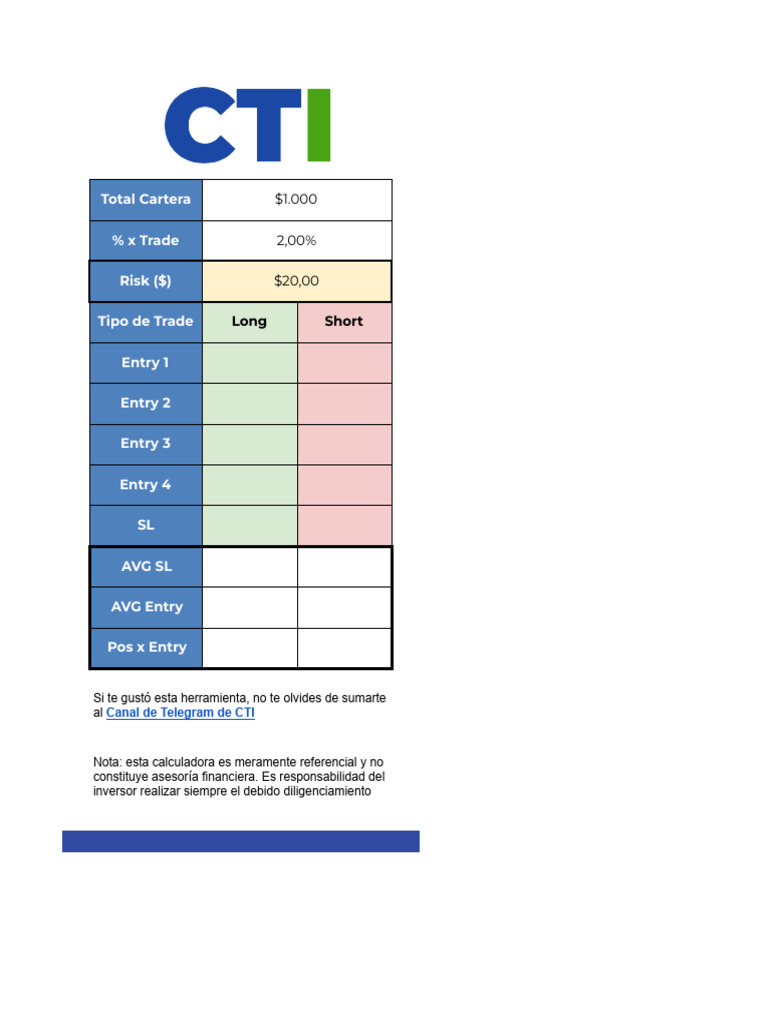 Calculadora Gestión de Riesgo CTI | PDF