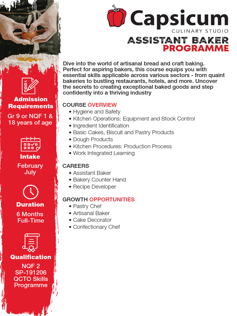 Assistant Baker-2024 (1) | PDF | Vocational Education | Baking