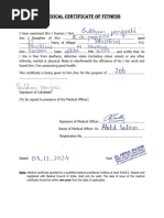 Proforma For Medical Certificate | PDF