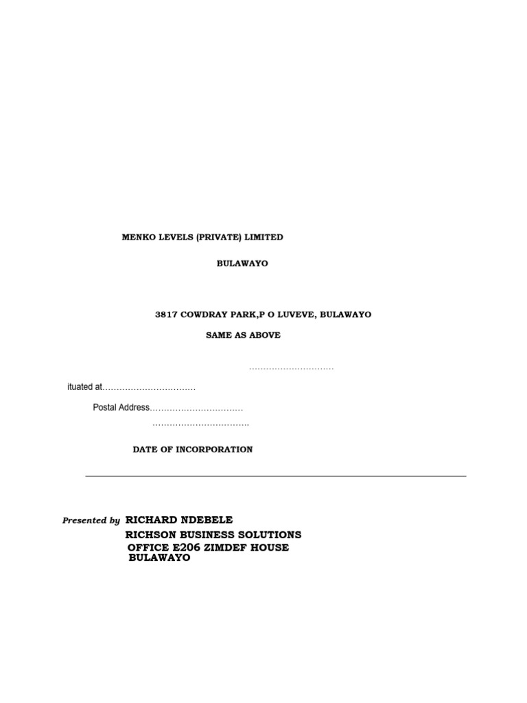 CR5 - Bunoti Investments | PDF