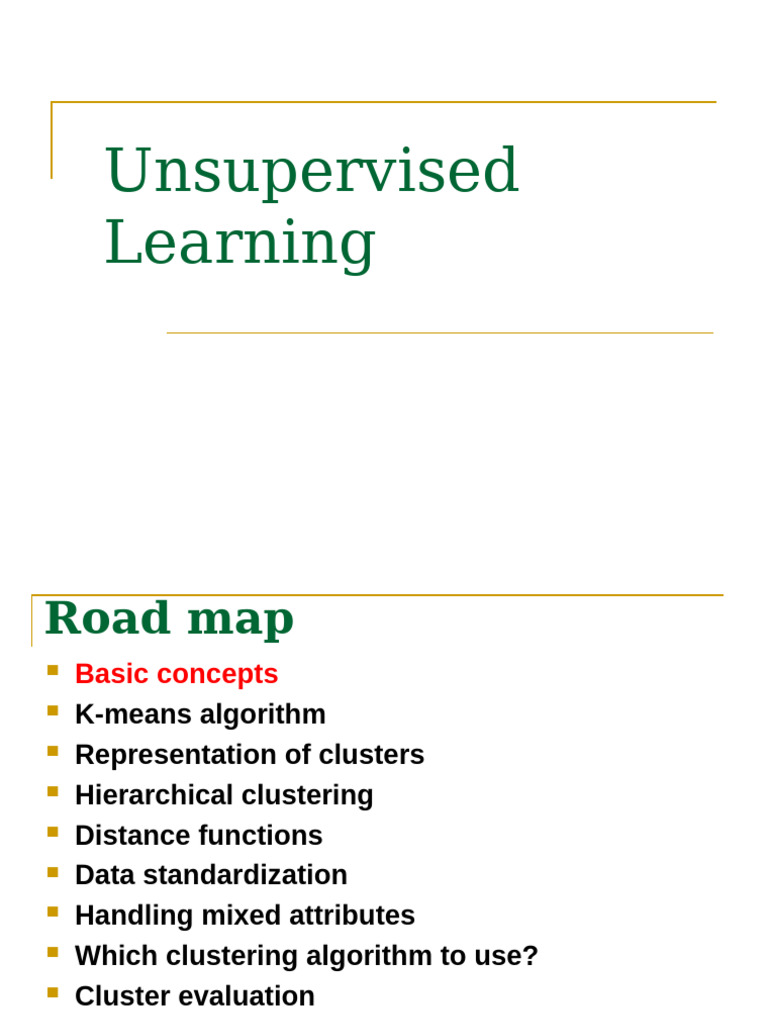 CS583 Unsupervised Learning | PDF | Cluster Analysis | Data Mining