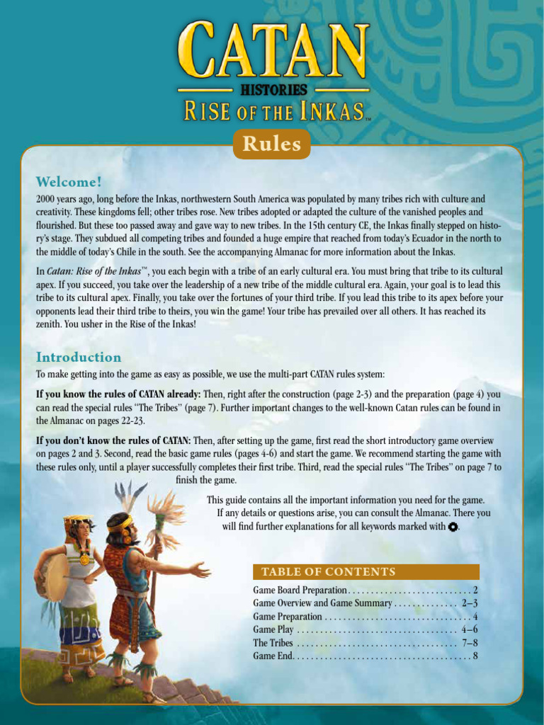Catan Inkas Rules Eng 180531xs | PDF