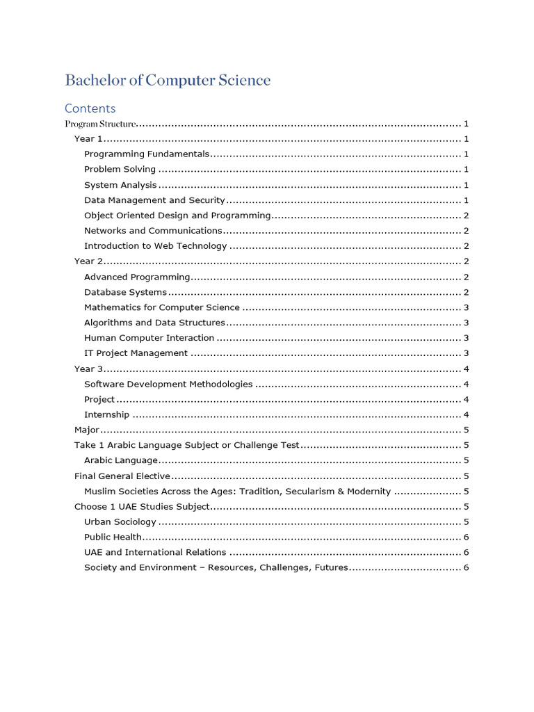 2024 Bachelor Computer Science | PDF | Databases | Computer Programming