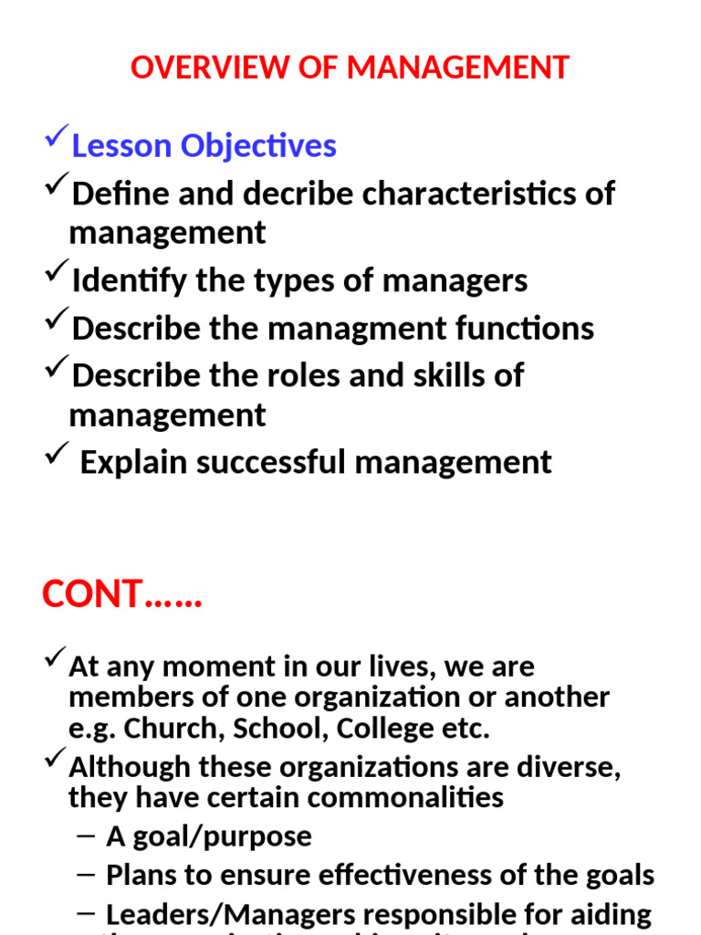 Essentials of Management Overview | PDF | Goal | Human Resources