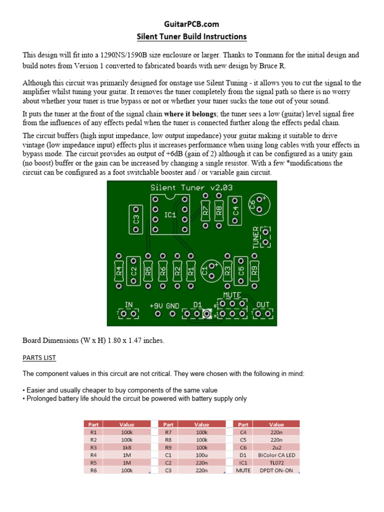BD - Silent Tuning Buffer | PDF | Switch | Electronic Circuits
