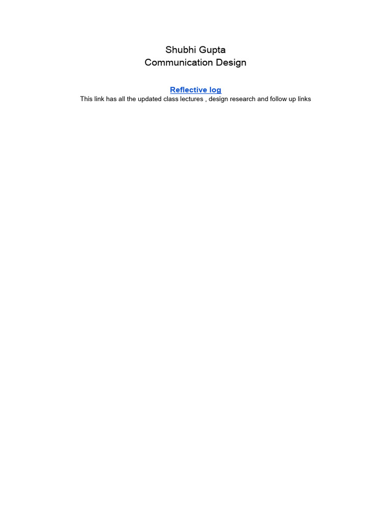 Reflective Log | PDF