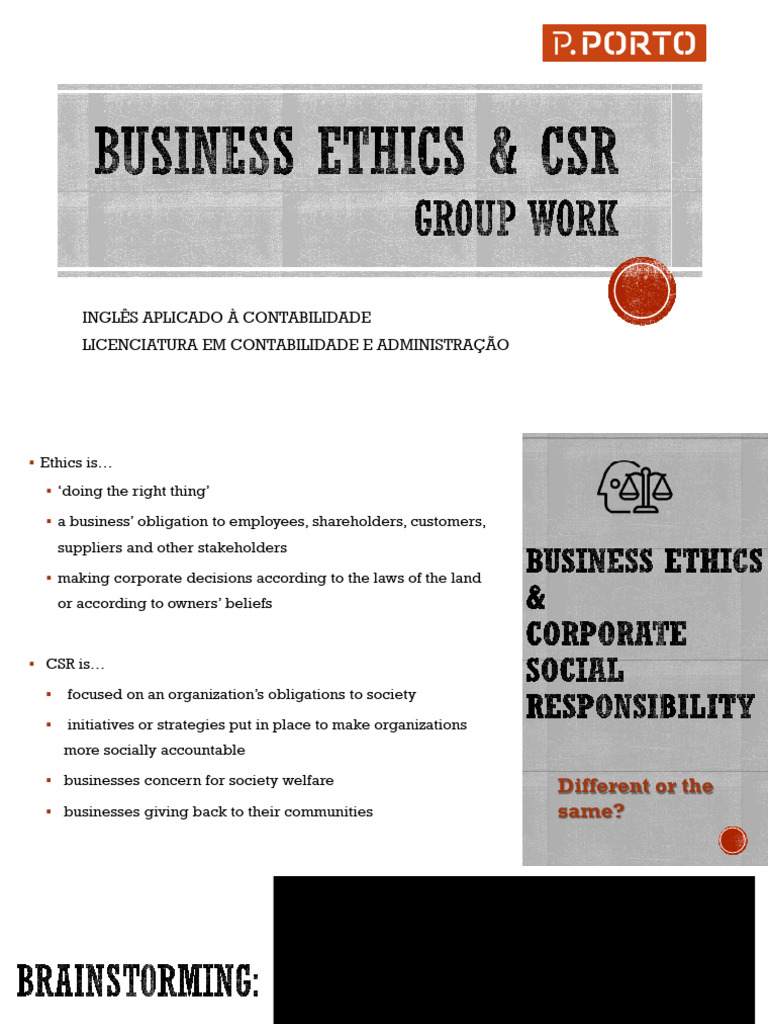 Group Work Intro and Instructions_1 | PDF | Corporate Social ...