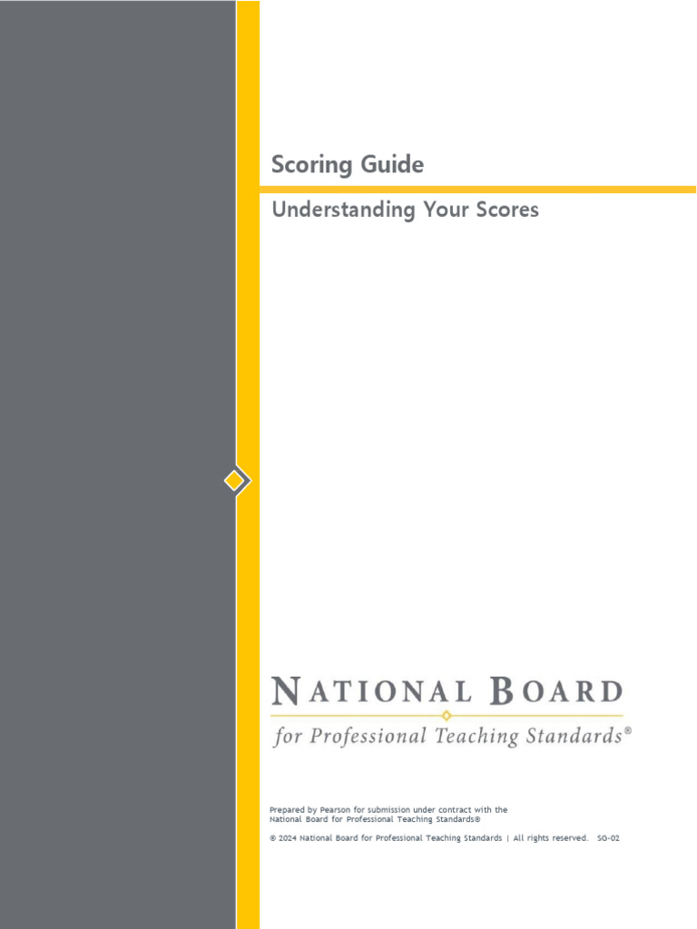 NBPTS Scoring Guide | PDF | Educational Assessment | Rubric (Academic)