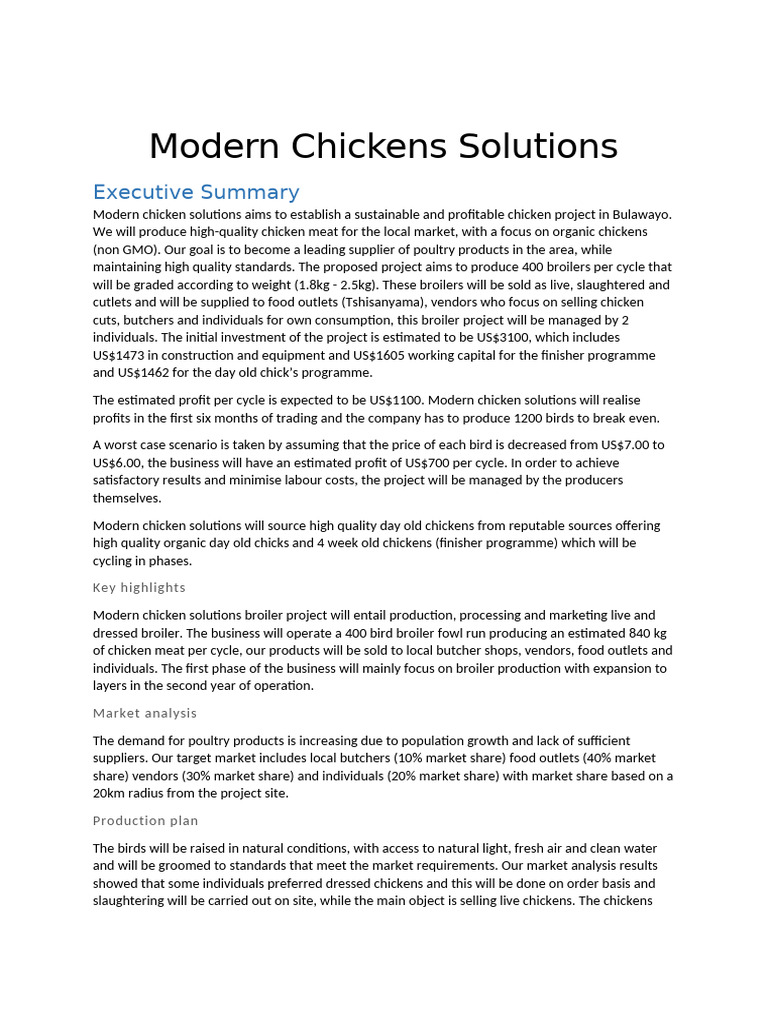 Modern Chicken Solutions-1 | PDF | Poultry Farming | Chicken