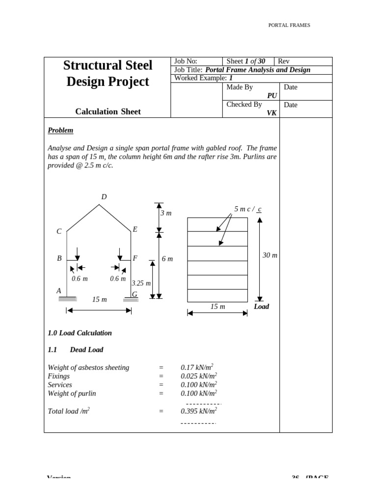 Portal Frame Structural Design Guide | PDF | Crane (Machine) | Building Engineering
