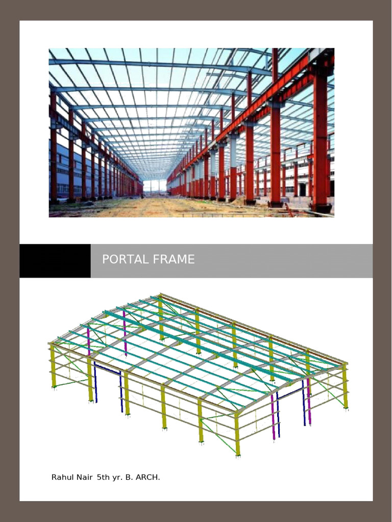 Portal Frame (2) | PDF | Framing (Construction) | Beam (Structure)