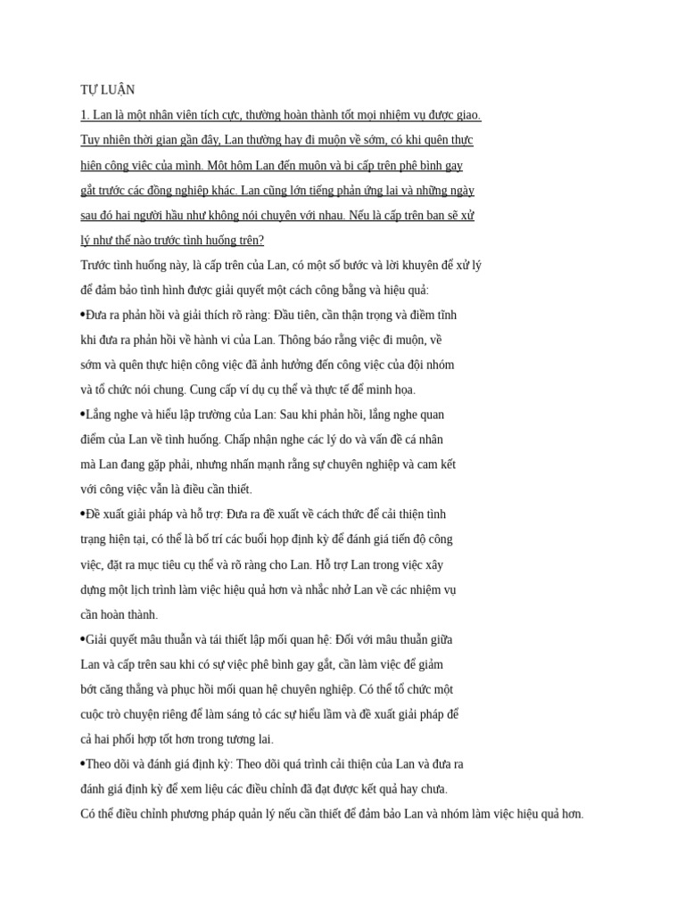 TỰ LUẬN KNM | PDF