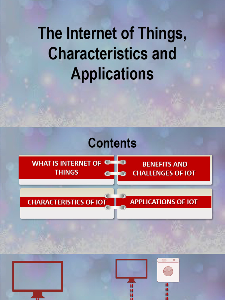 The Internet of Things Characteristics and Applications-1 | PDF ...