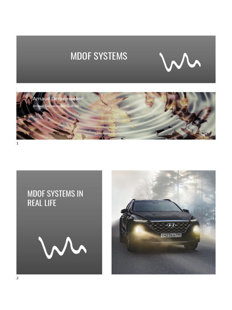 Vibrations Mdof | PDF | Normal Mode | Eigenvalues And Eigenvectors