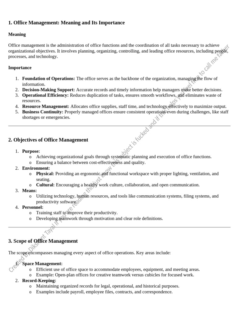 Strategic Office Management Overview | PDF | Capital Structure ...