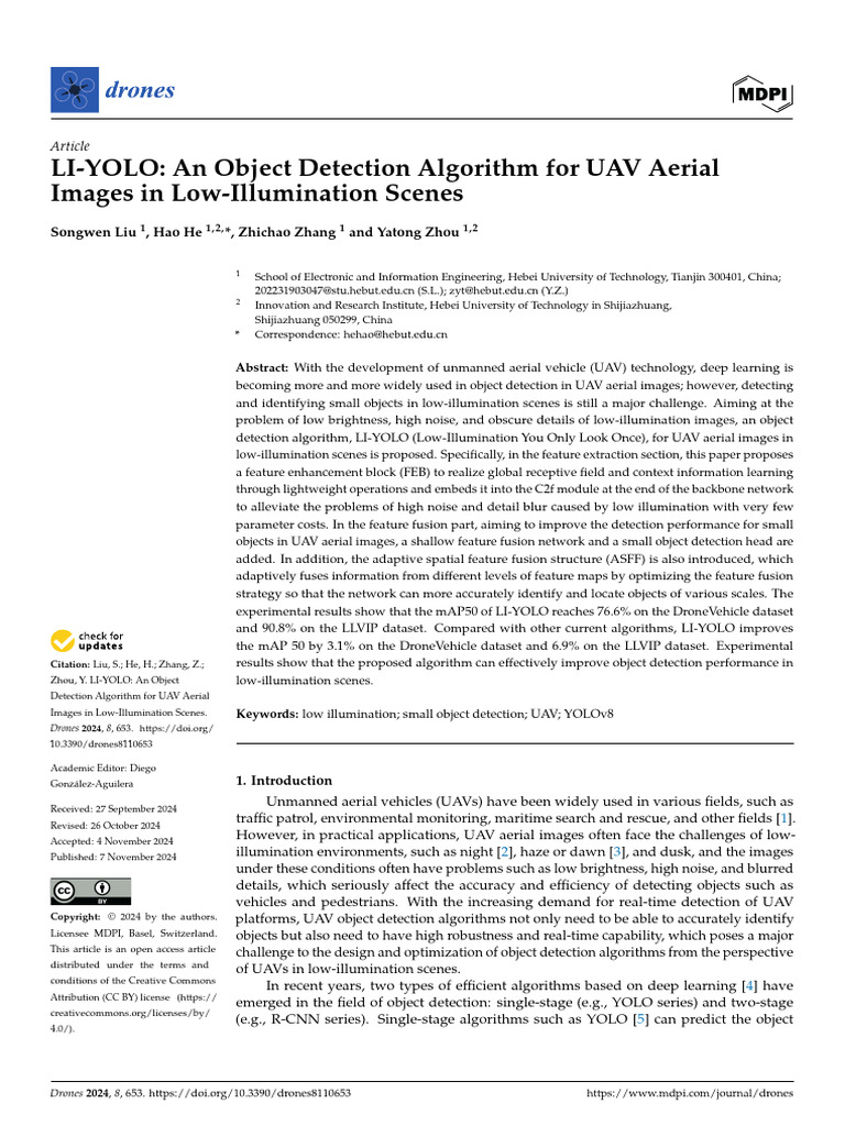 Li Yolo An Object Detection Algorithm For Uav Aeri Pdf Unmanned Aerial Vehicle Contrast