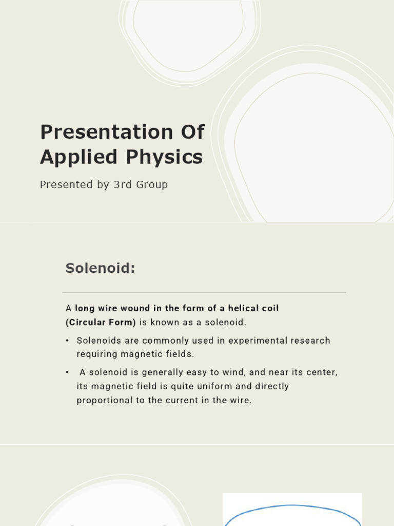 Presentation of Applied Physics | PDF | Electromagnetic Induction | Building Engineering