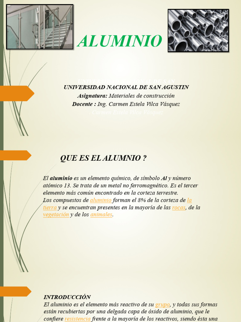 ALUMINIO | PDF | Aluminio | Aleación