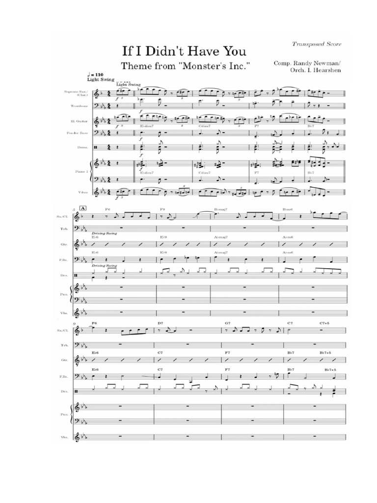 Monsters Inc - Score | PDF