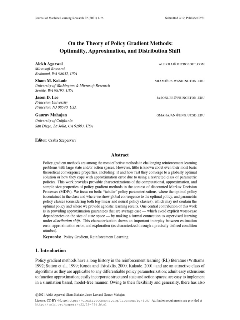 Policy Gradient 2020 | PDF | Applied Mathematics | Mathematics