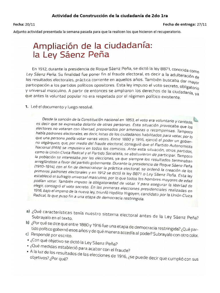 Actividad de CCD de 2do 1ra 20-11.Docx | PDF | Identidad de género | Documento de identidad