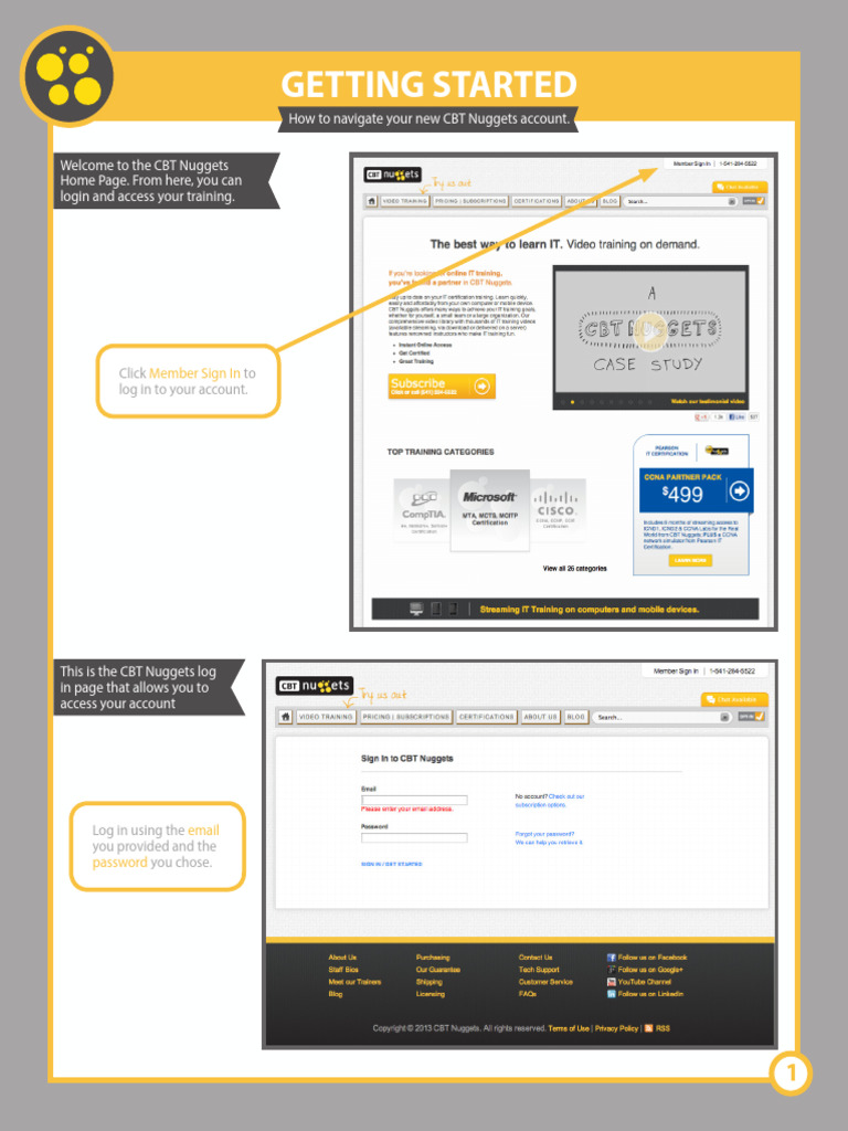 Navigating Your CBT Nuggets Account | PDF | Login | Computing