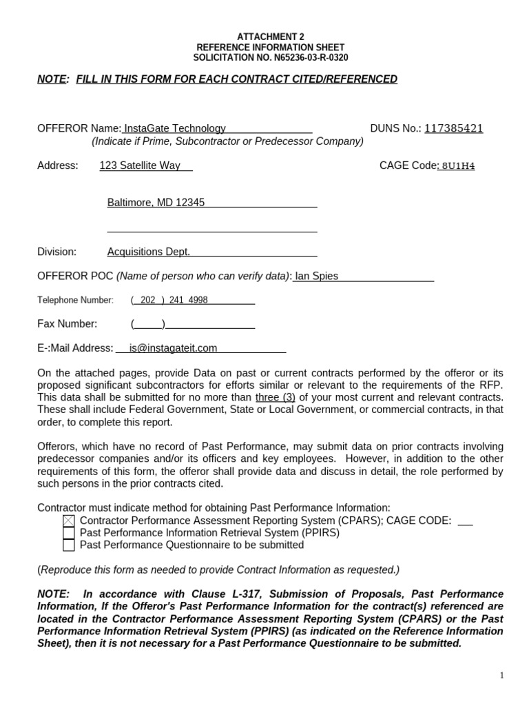 Attachment 2 - References and Information | PDF | Offer And Acceptance ...