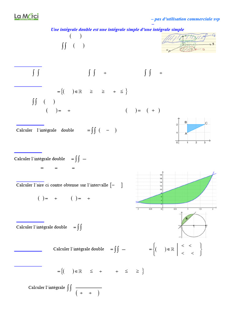 Exercices Corrigés sur Intégrales Doubles | PDF | Intégral | Calcul
