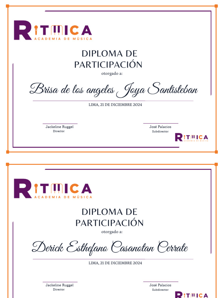 Certificado Diploma de Reconocimiento Profesional Moderno Morado | PDF