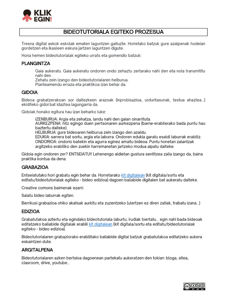 M2 A2.1 Bideotutoriala Egiteko Prozesua | PDF