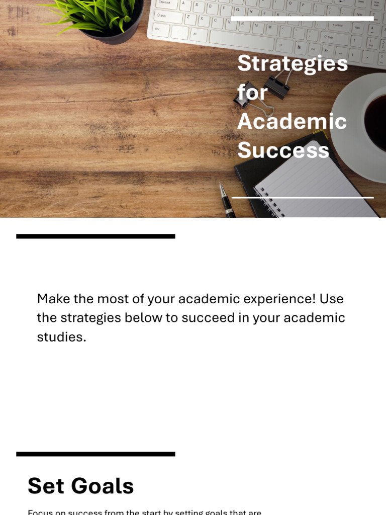 Strategies For Academic Success | PDF | Procrastination | Professional ...