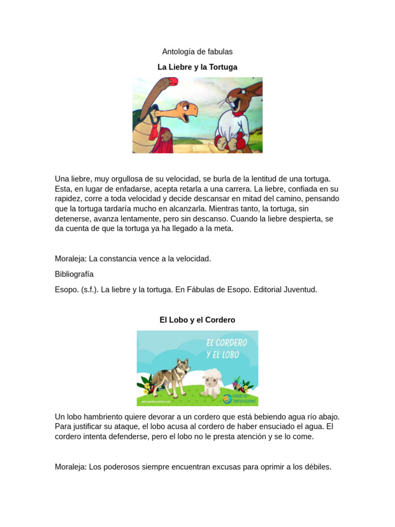 Fabulas y Cuentos | PDF | Fábulas de la Fontaine