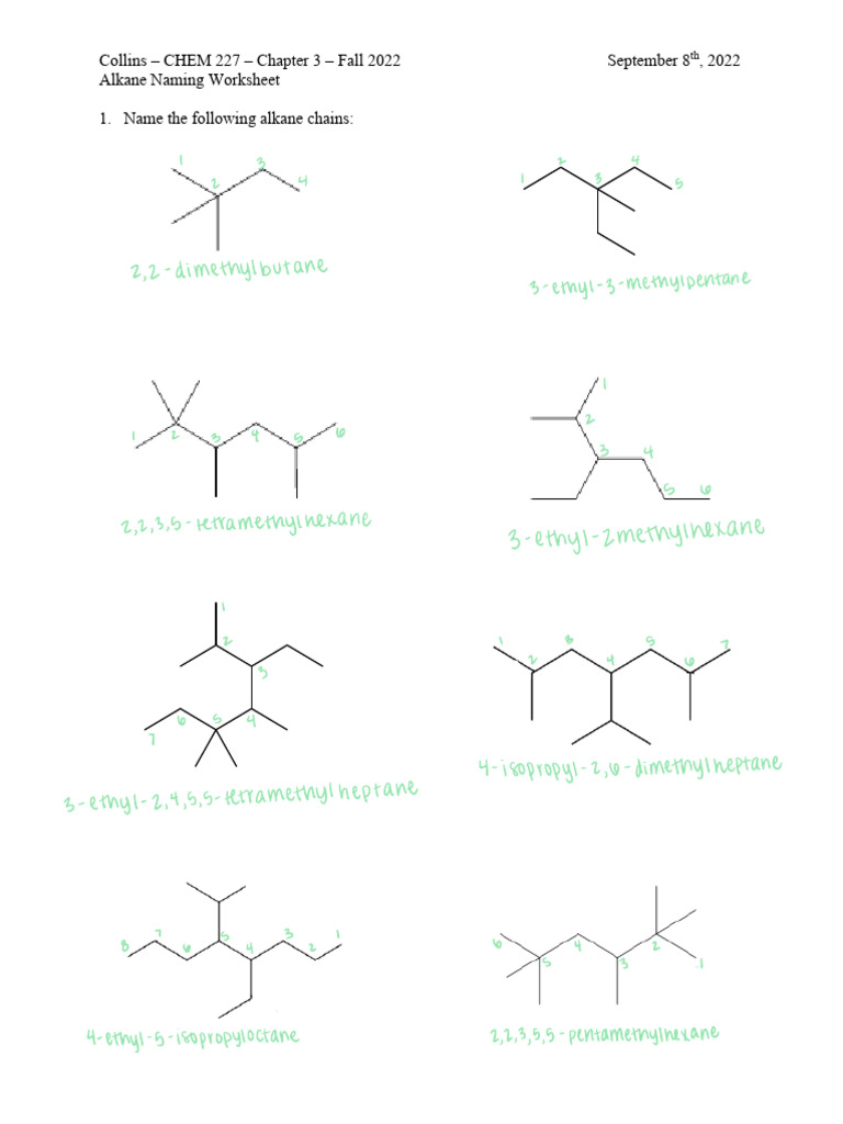 Chapter 3 Worksheet 2 | PDF
