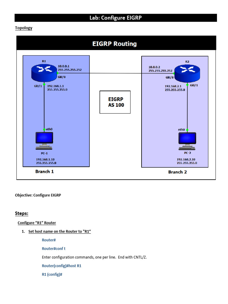 EIGRP Configuration Guide for Routers | PDF | Computing | Internet Standards