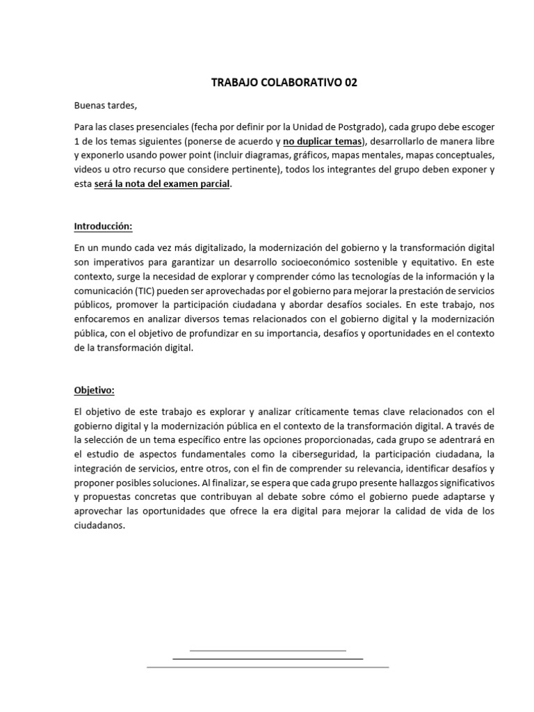 02-Tarea2-Gobierno Digital en El Sector Público | PDF | Gobierno E | La seguridad informática