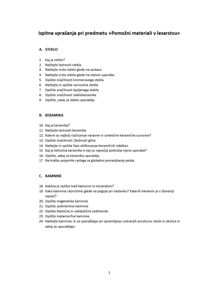 Izpitna Vprašanja Pri Predmetu PML-2022-23 | PDF