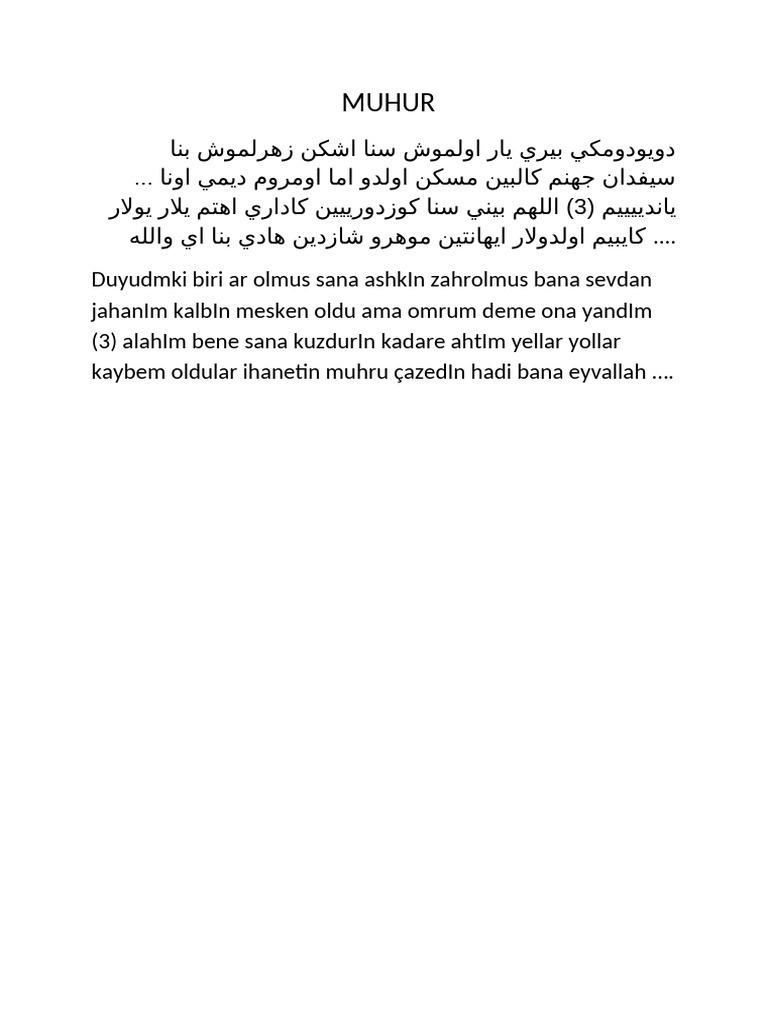MUHUR | PDF