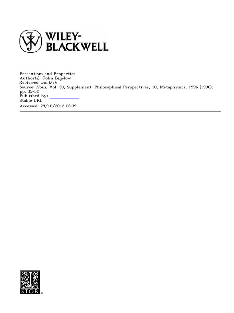 Presentism vs. Four-Dimensionalism | PDF | Desdemona | Othello