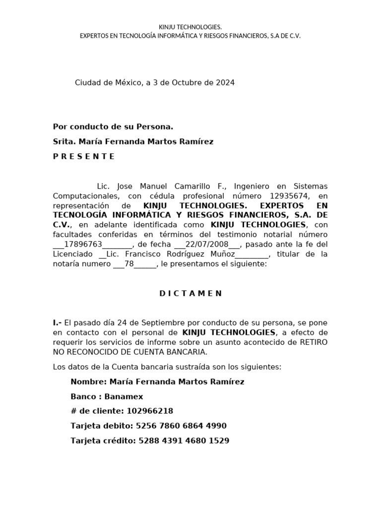 DICTAMEN | PDF | Bancos